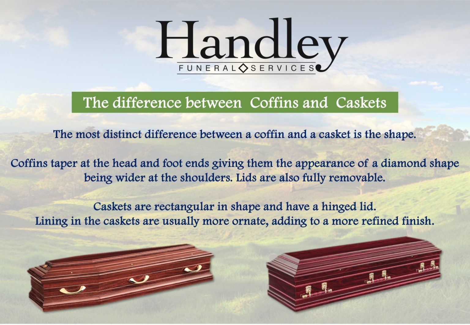 Coffins and Caskets – Handley Funeral Services